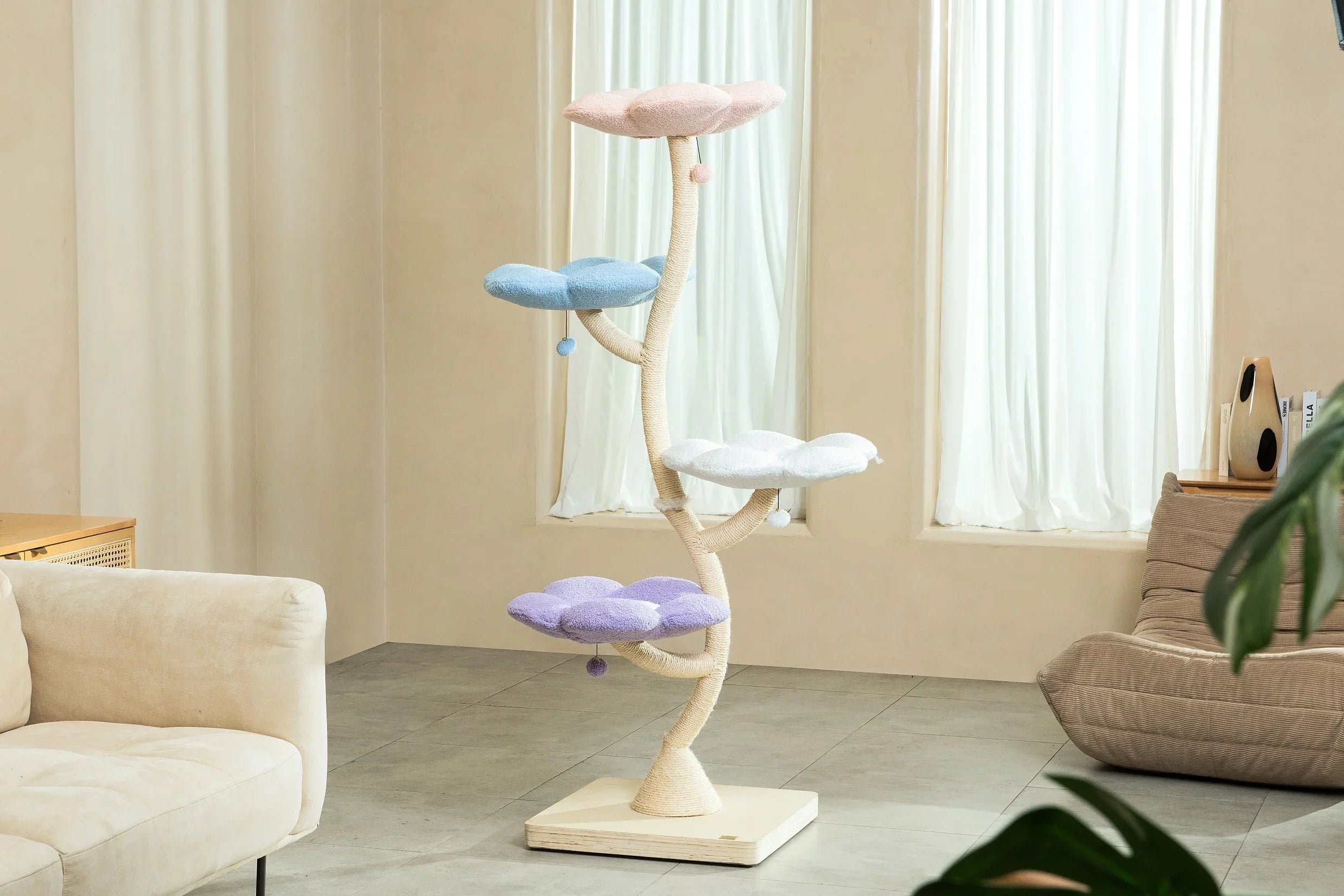 MICHU Fairy Cat Tower Deluxe 4-Tier Designer Flower Cat Tree – Michu ...