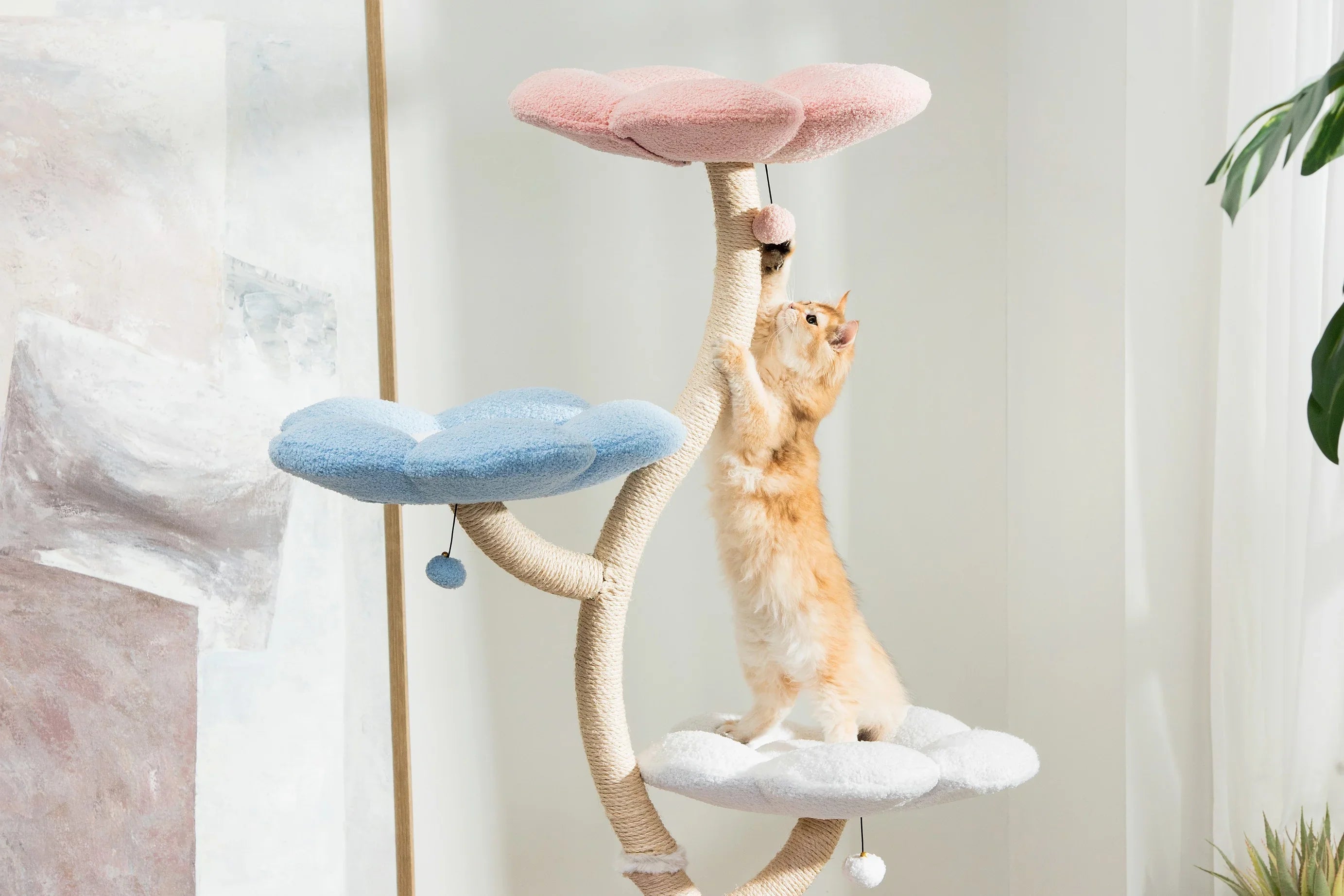 MICHU Fairy Cat Tower Deluxe 4-Tier Designer Flower Cat Tree – Michu ...