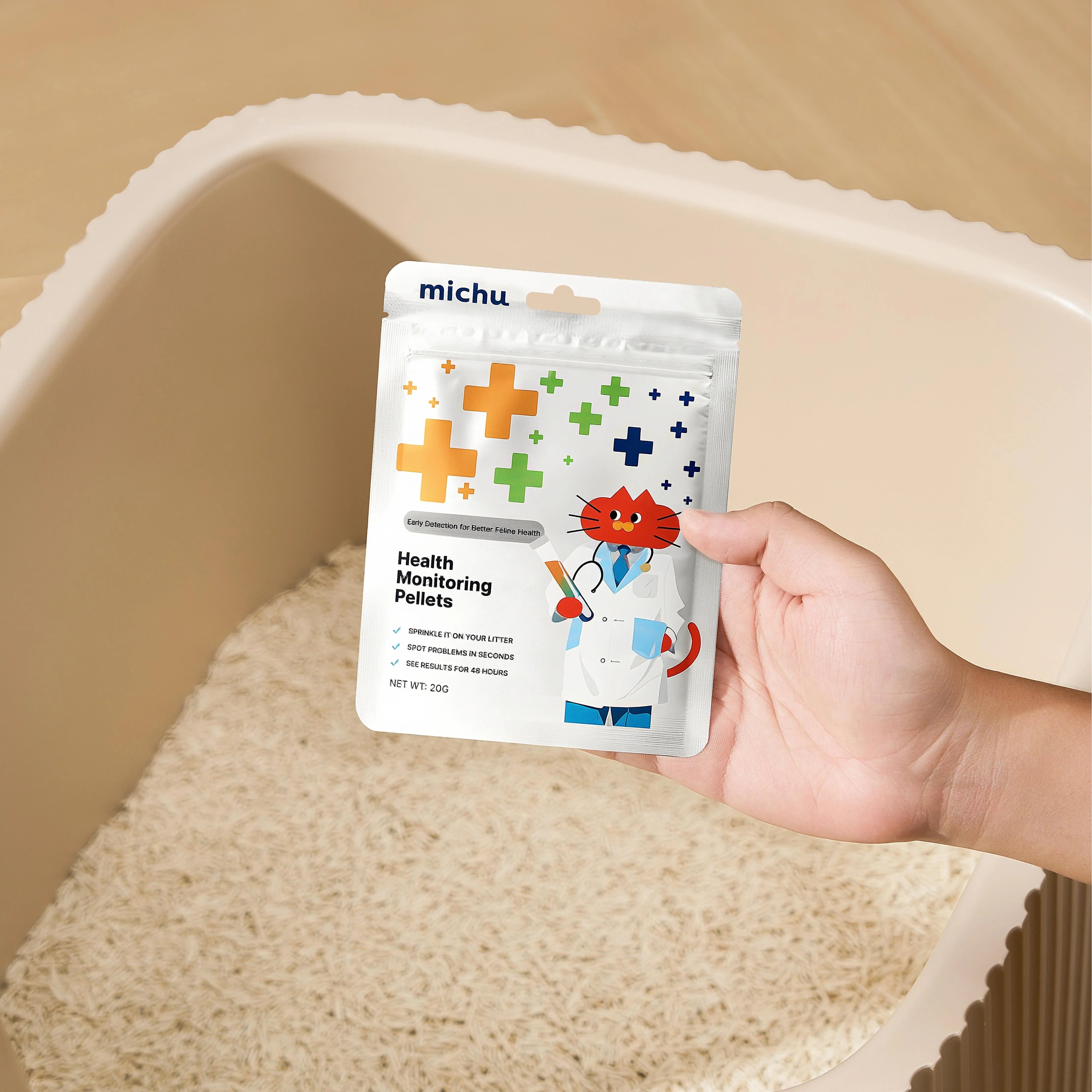 Michu Cat Health Monitoring Pellets - Colour Changing Indicators For H ...