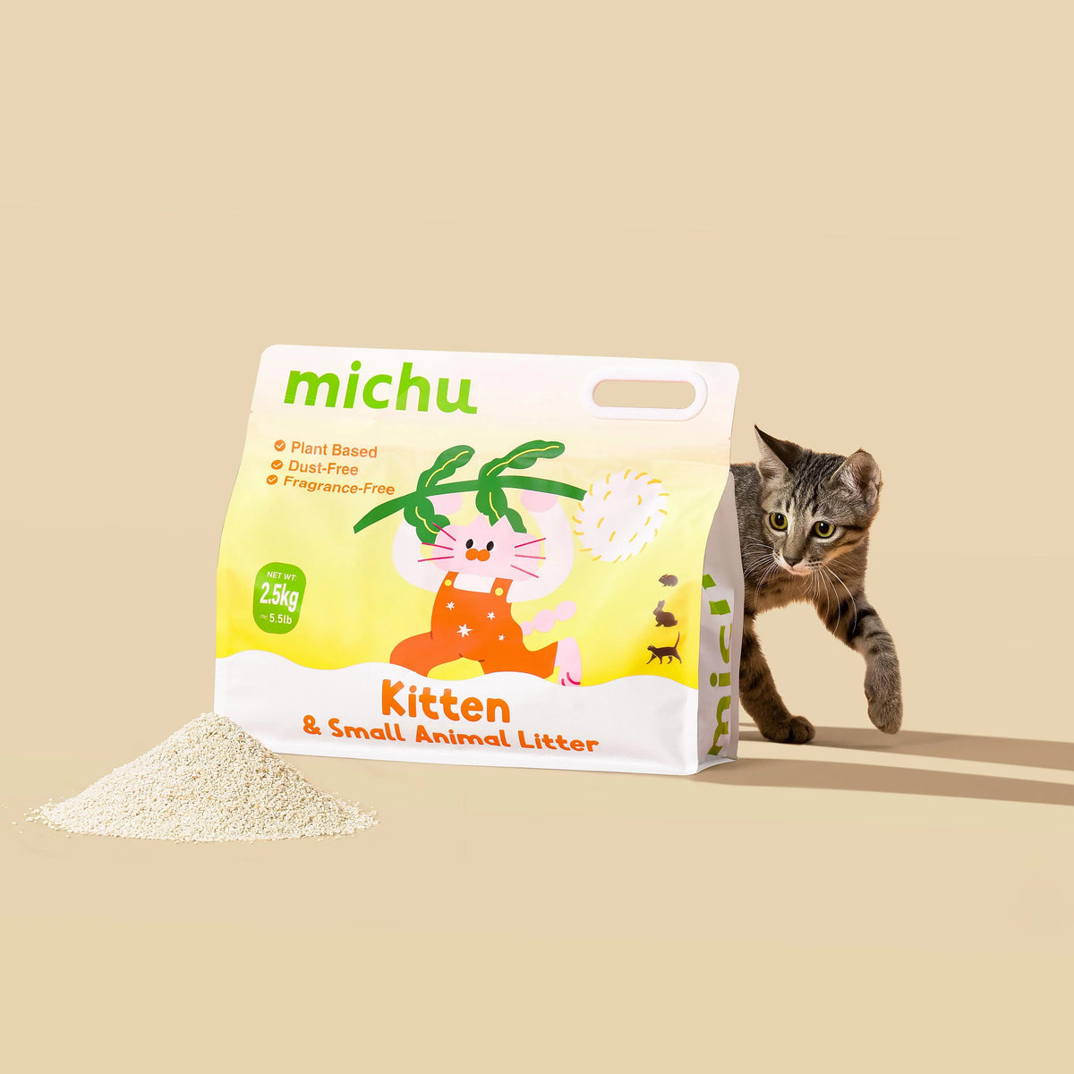 Michu Tofu Cat Litter for Kittens, Plant-Based 2.5kg/6L – Michu Australia