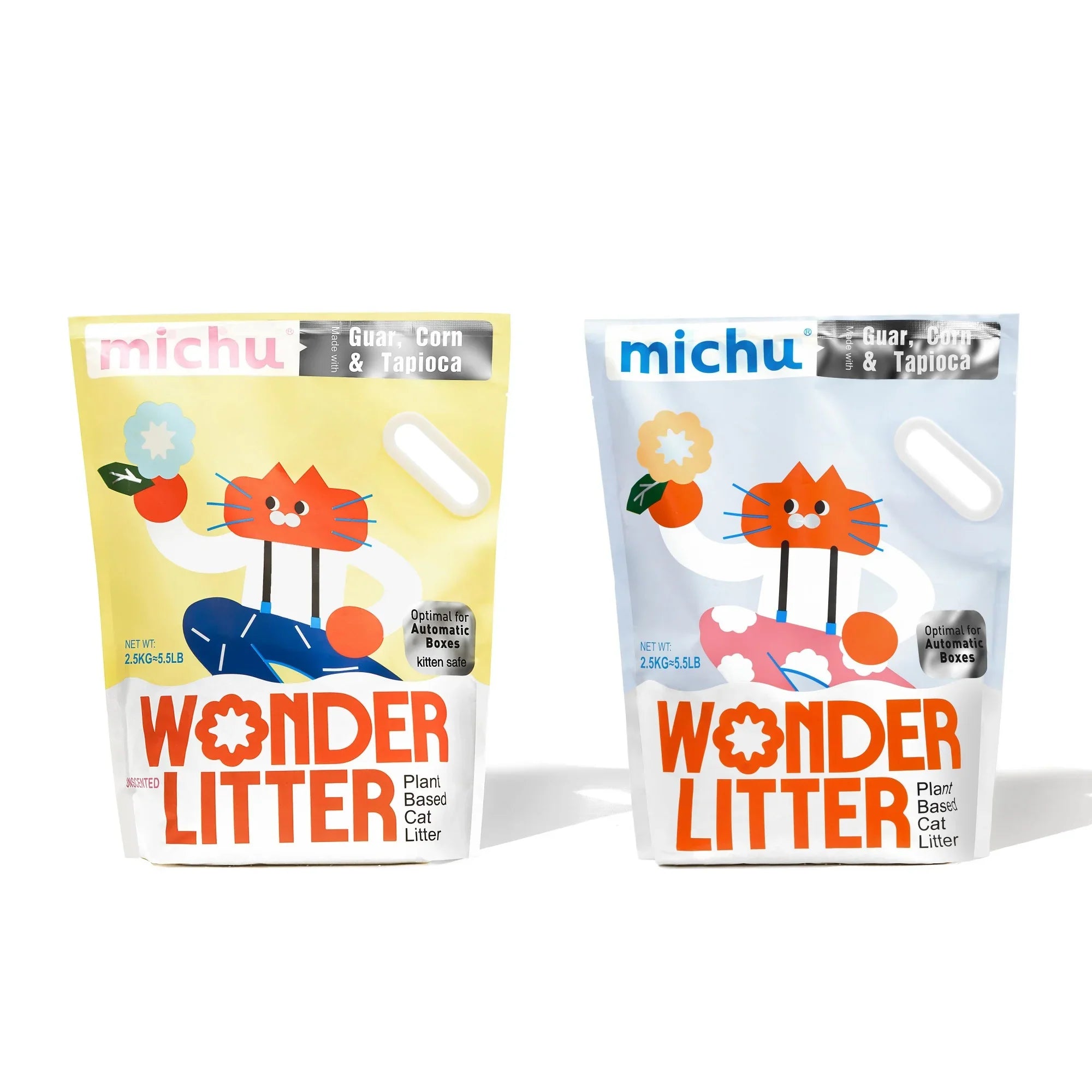 Michu Wonder Litter - Plant-Based & Automatic-Box Friendly 2.5kg/6L ...